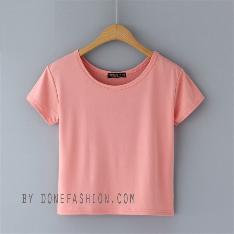 Pink Crop Shirts - donefashion.com
