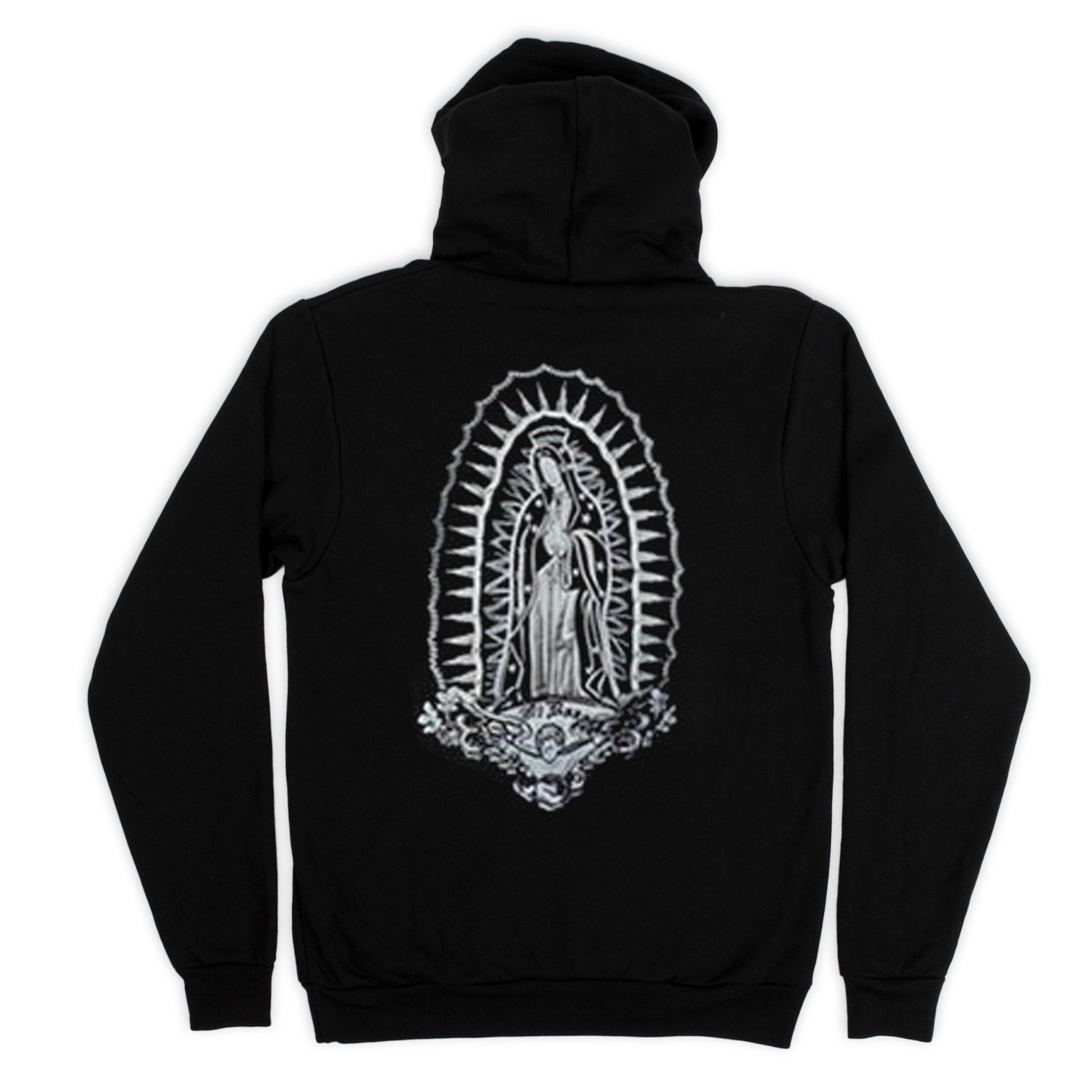 Virgin Mary Hoodie Back - donefashion.com